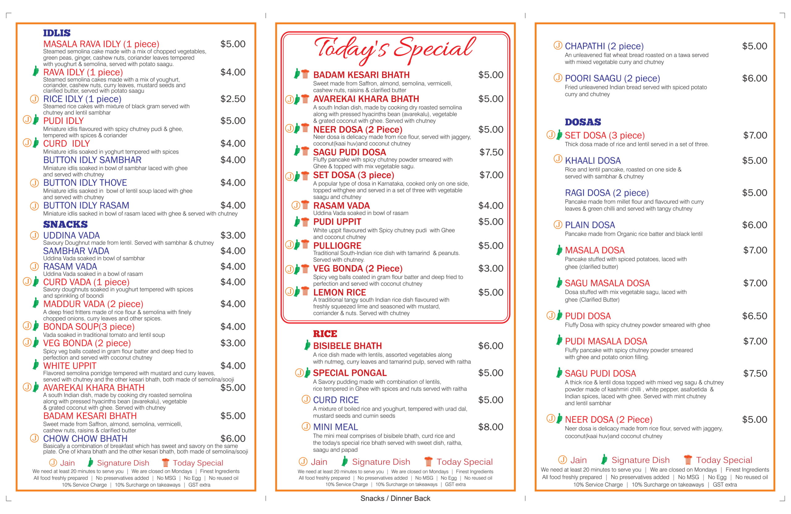 Menu – MTR Singapore