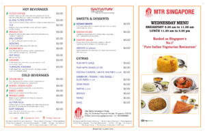 Menu – MTR Singapore